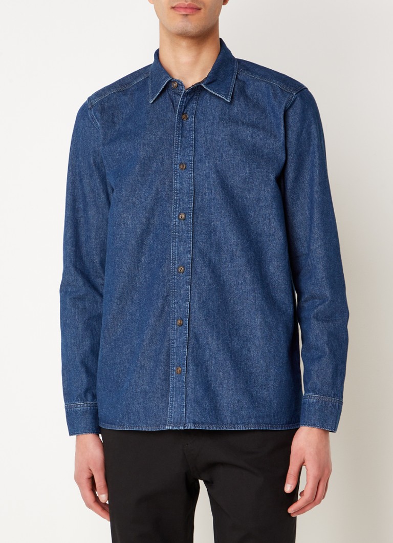 Ted Baker Veyle regular fit overshirt van denim • Indigo • de Bijenkorf