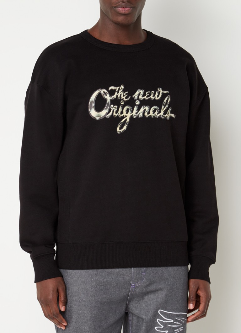 The New Originals Vinyl sweater met logoprint • Zwart • de Bijenkorf