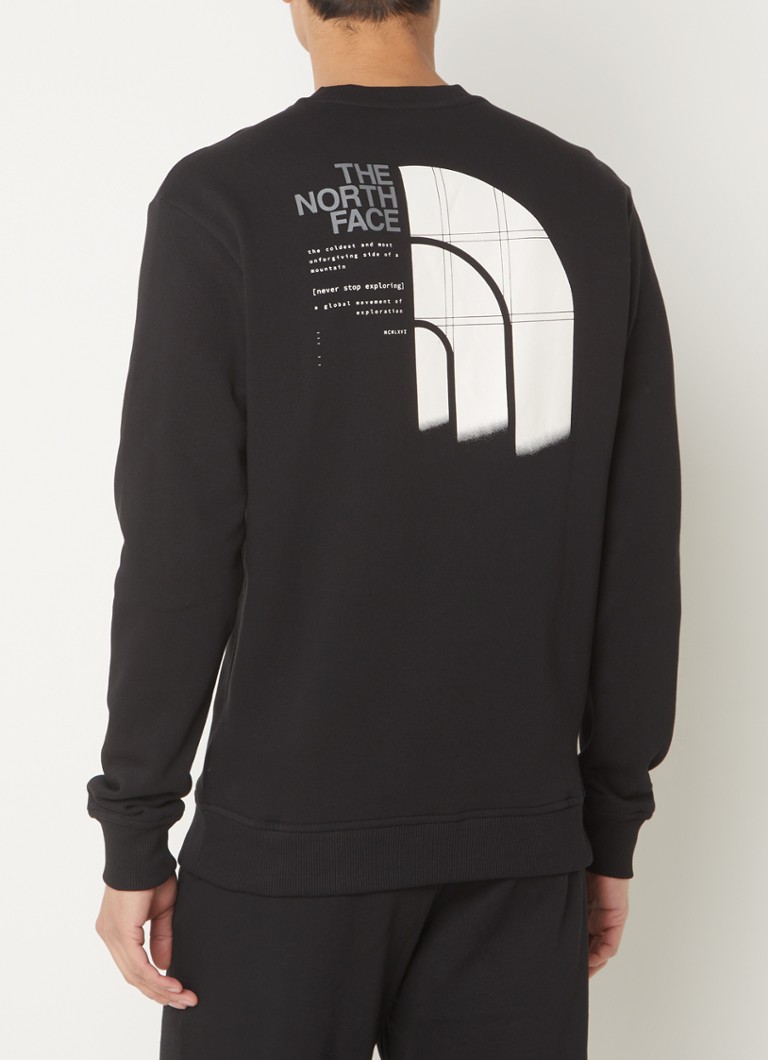 The North Face Sweater met logo- en backprint • Zwart • de Bijenkorf