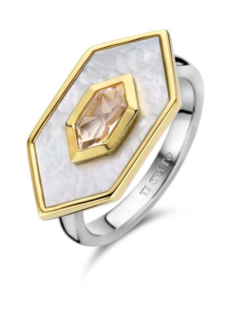 TI SENTO - Milano Ring van zilver met parelmoer 12309MW • Zilver • de ...