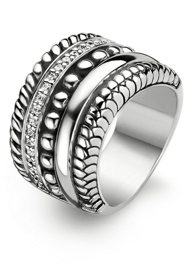 TI SENTO - Milano Ring van zilver met zirkonia 1835ZI • Zilver • de ...