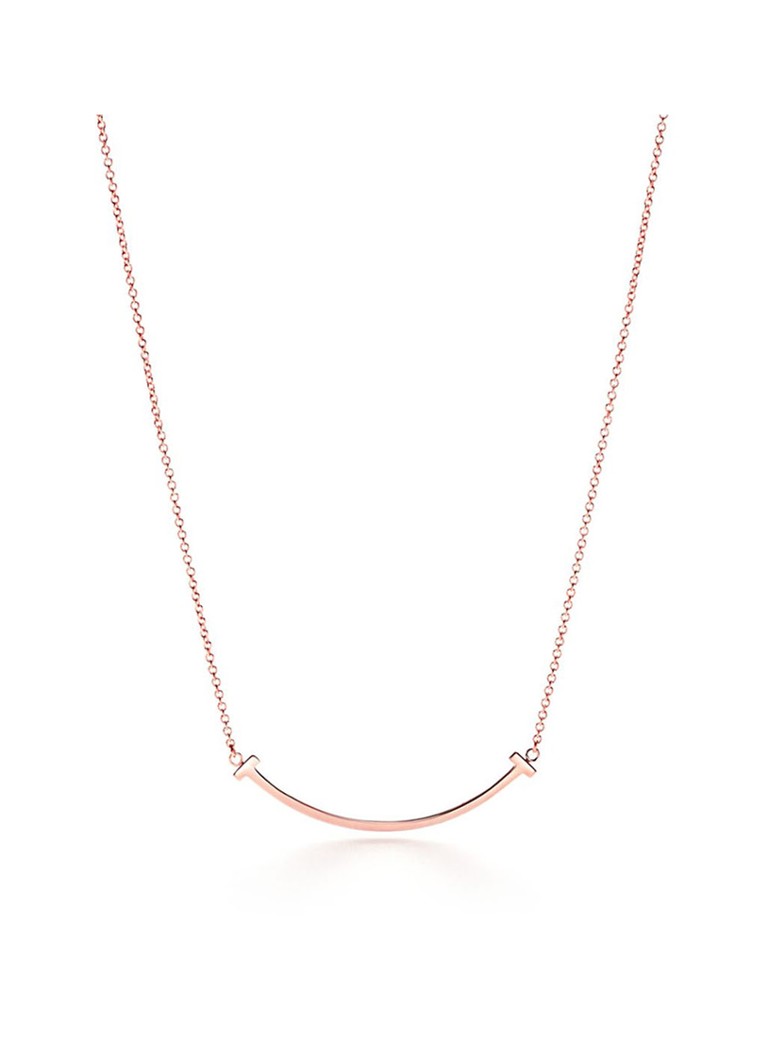 Tiffany & Co. Smile Small ketting van 18 karaat roségoud met hanger ...