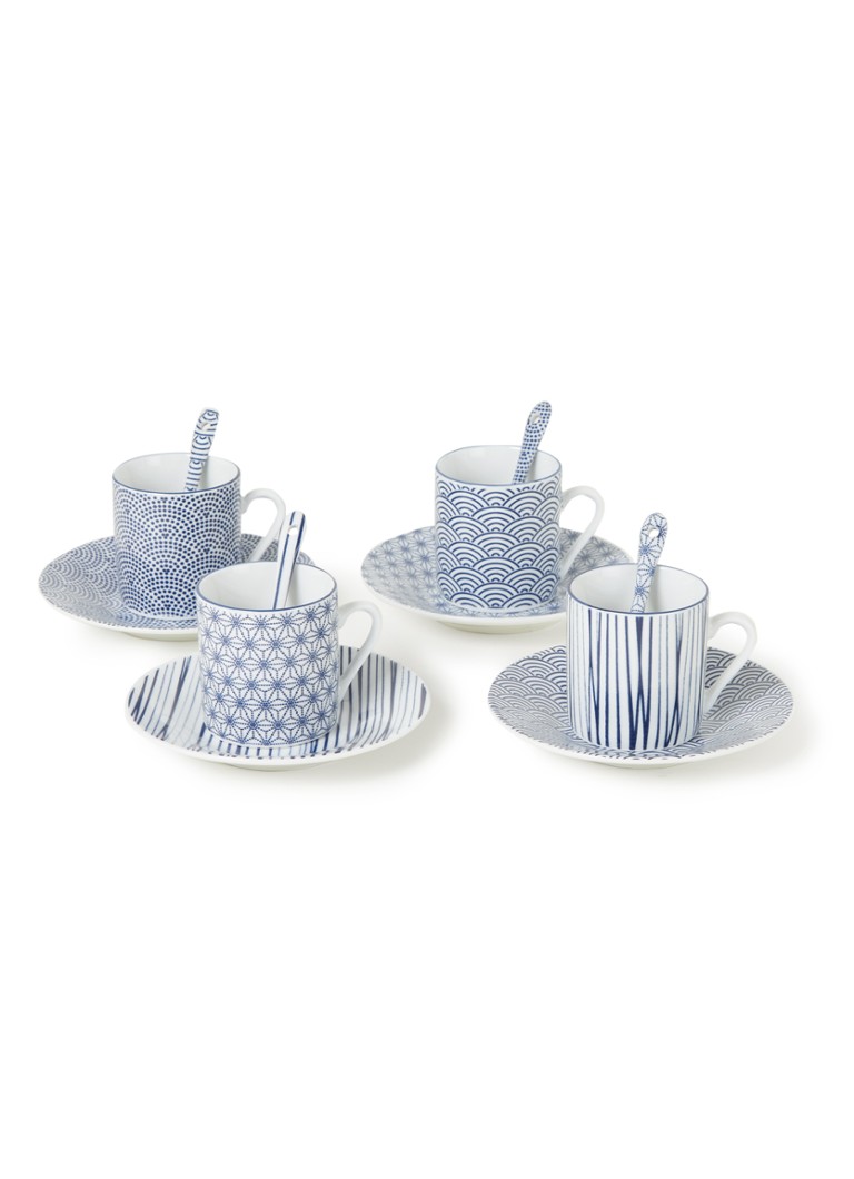 Tokyo Design Studio Nippon Blue espresso set 12-delig • Blauw • de ...