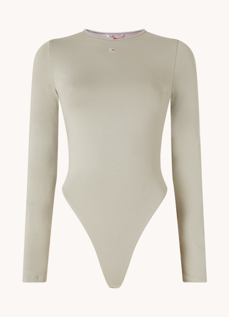 Tommy Hilfiger Body met logoborduring • Lindegroen • de Bijenkorf