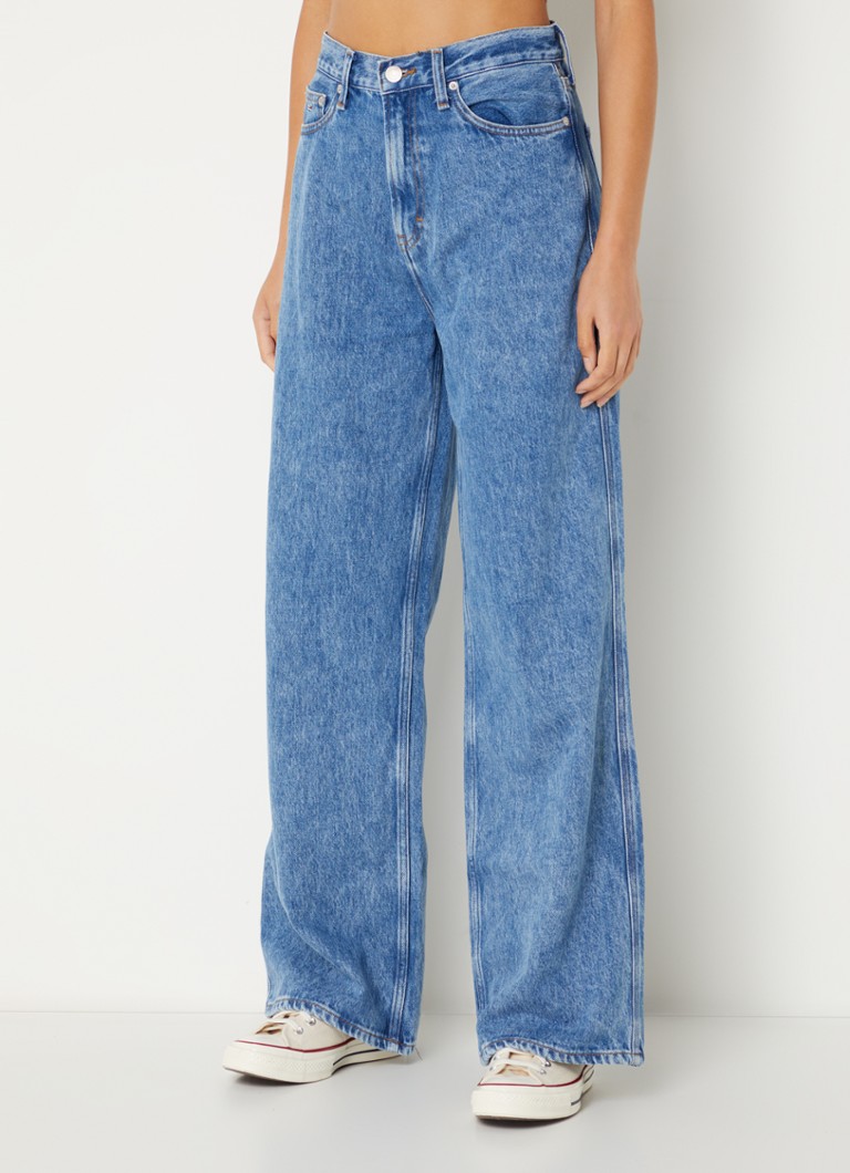 Tommy Hilfiger Claire high waist wide leg jeans met medium wassing ...