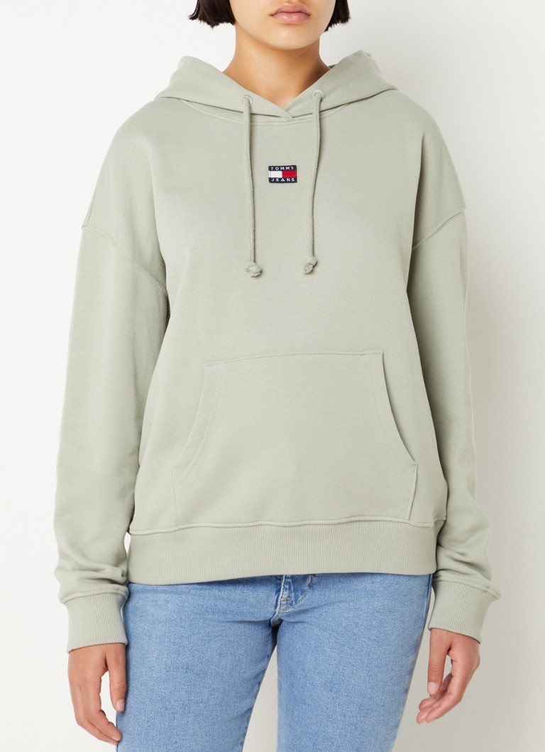 Tommy Hilfiger Hoodie met logoborduring • Lindegroen • de Bijenkorf