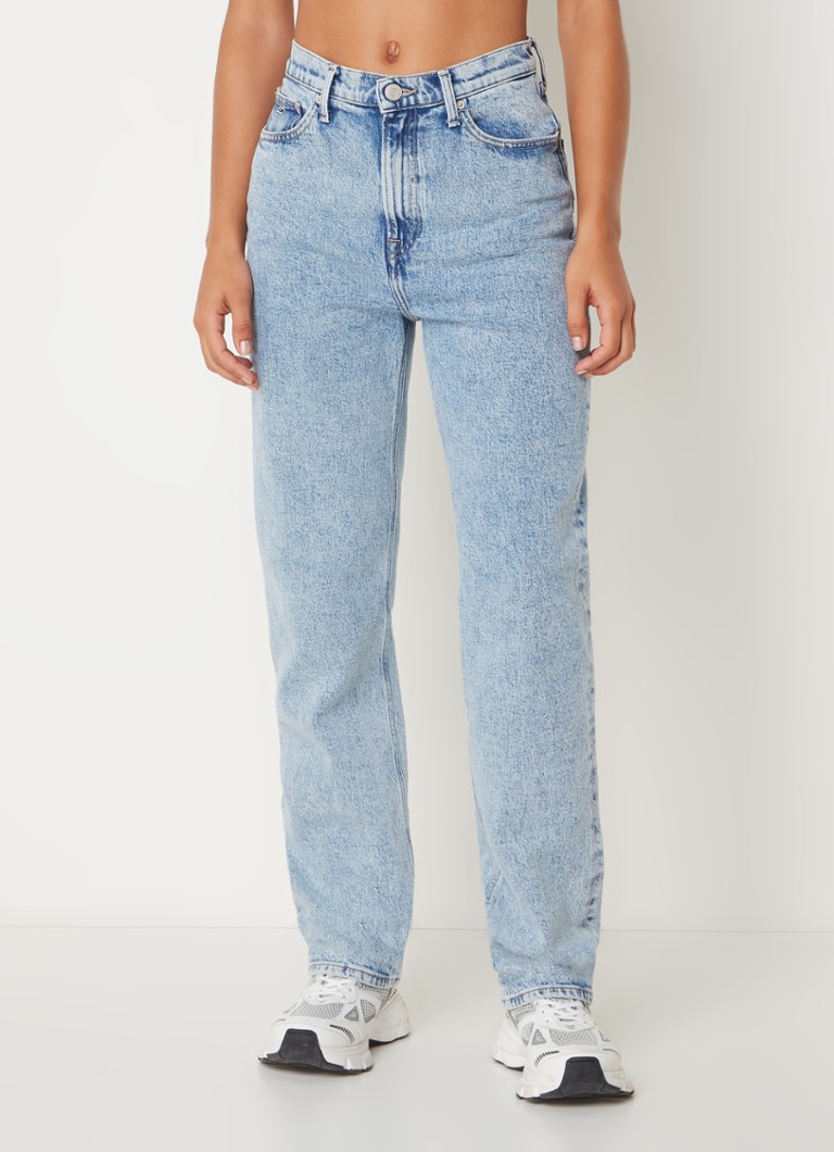 Tommy Hilfiger Julie high waist straight leg jeans met lichte wassing ...
