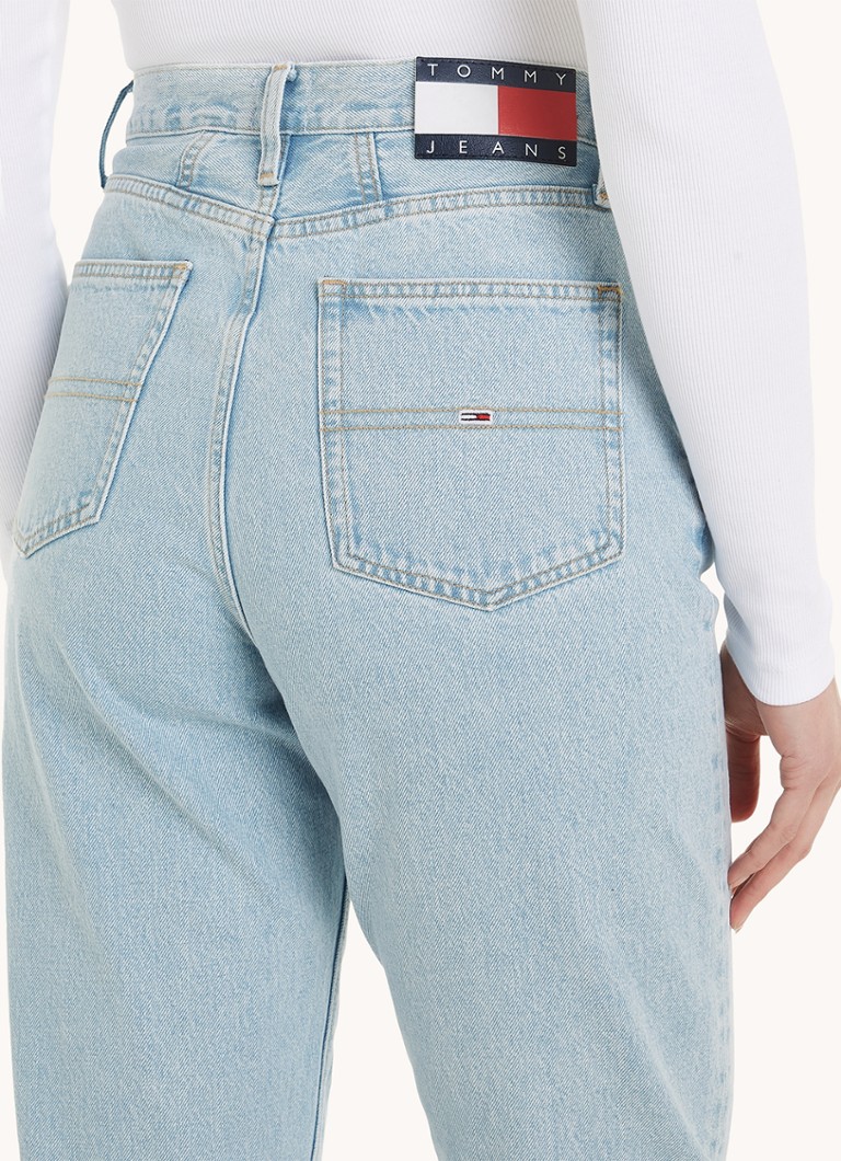 Tommy Hilfiger Nora high waist cropped mom jeans met lichte wassing ...