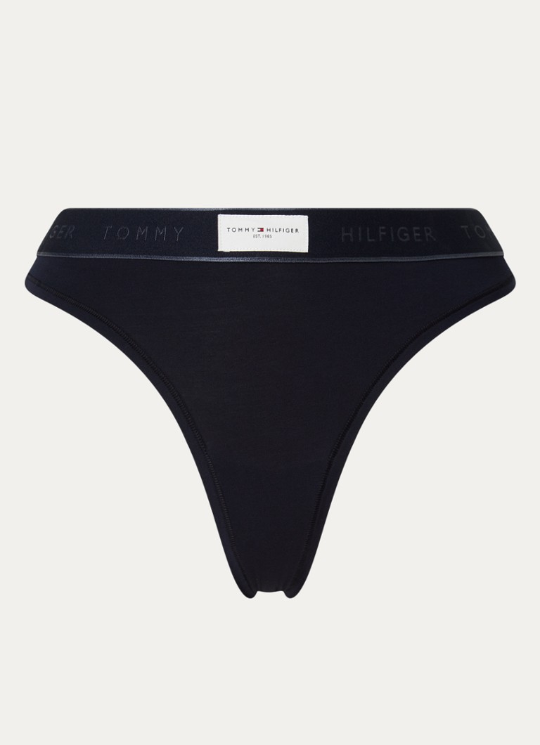 Tommy Hilfiger String met logoband • Lichtblauw • de Bijenkorf