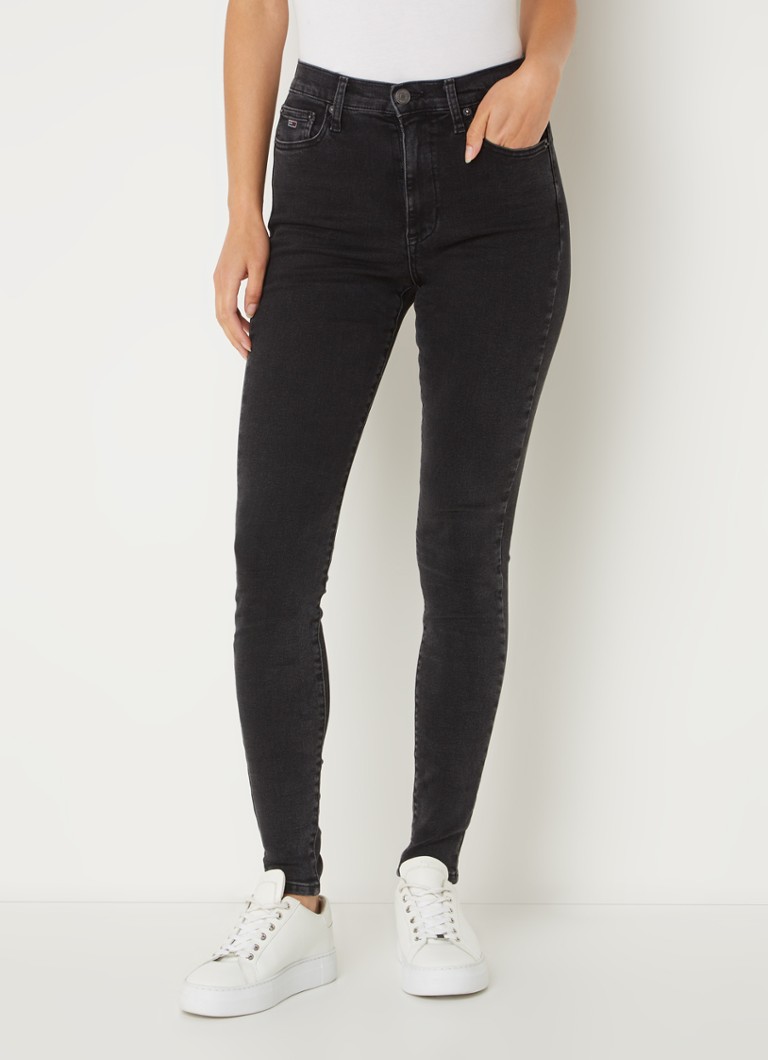 Tommy Hilfiger Sylvia High Waist Skinny Jeans Met Verwassen Afwerking