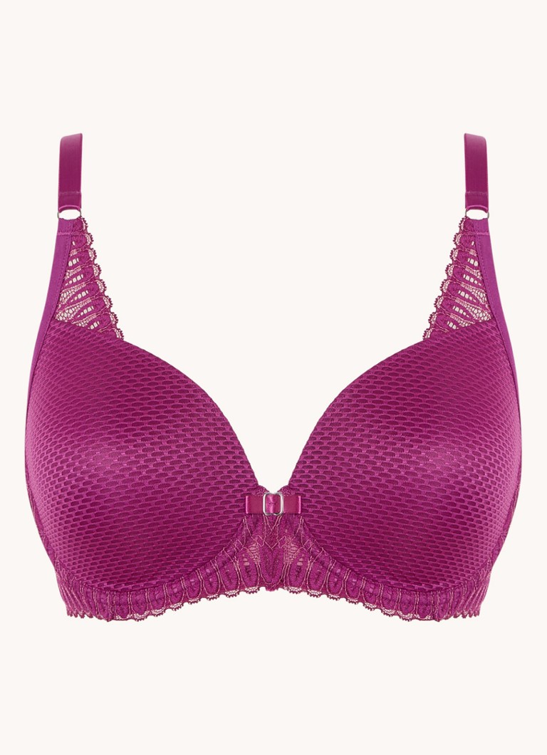 Triumph Aura voorgevormde bh met beugel en kant • Violet • de Bijenkorf