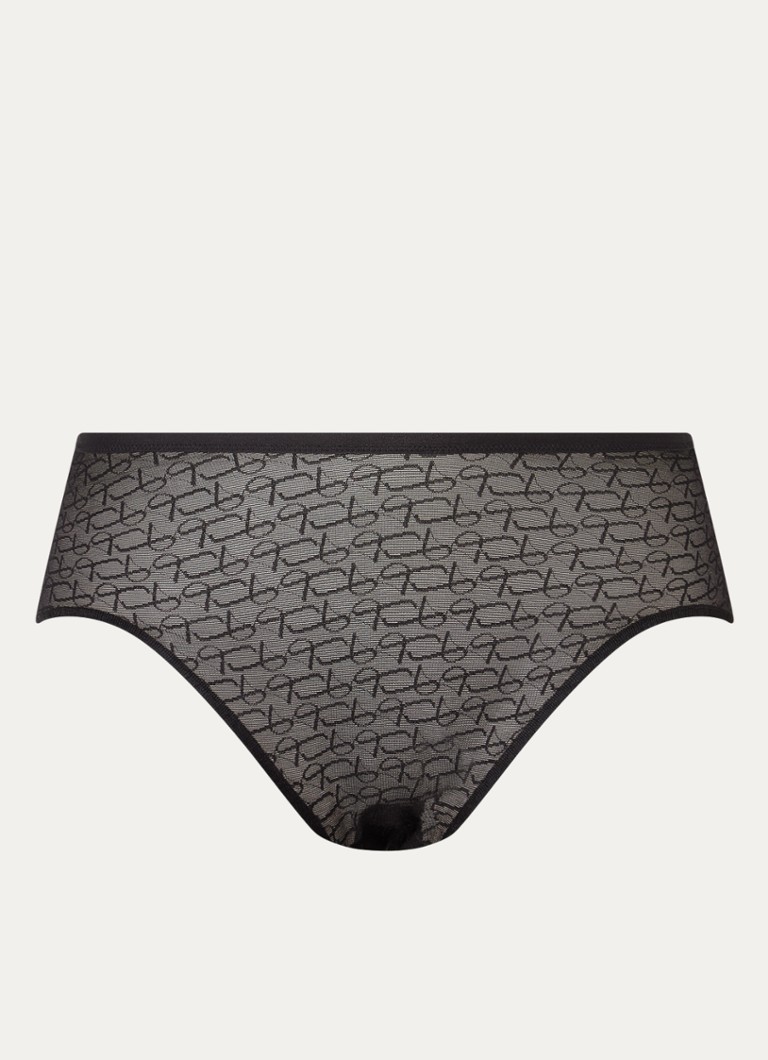 Triumph Signature Sheer hipster van mesh met logoprint • Zwart • de ...