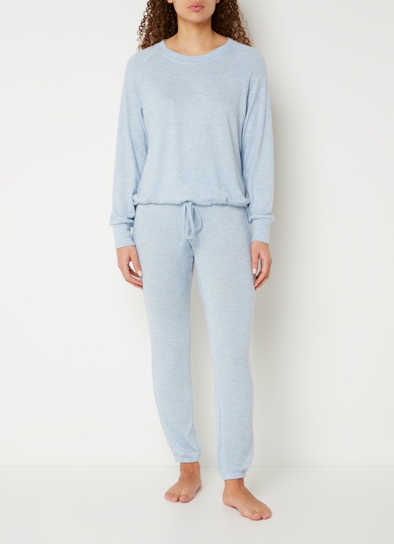 UGG Gable fijngebreide pyjamaset met trekkoord • Lichtblauw • de Bijenkorf