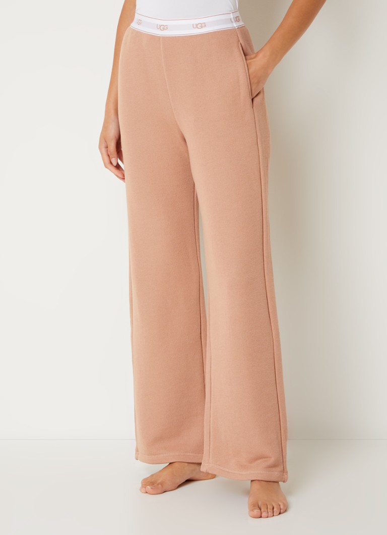 UGG Judie high waist wide fit loungebroek met logoband • Zalmroze • de ...