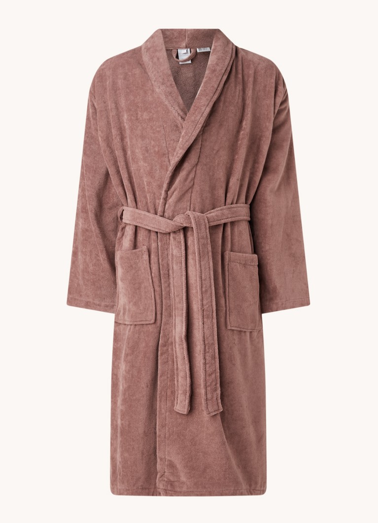 Vandyck Prestige badjas van katoenvelours • Roodbruin • de Bijenkorf
