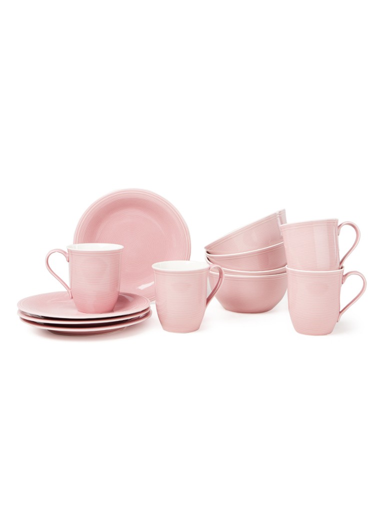 Villeroy And Boch Like Color Loop Serviesset 12 Delig • Lichtroze • De