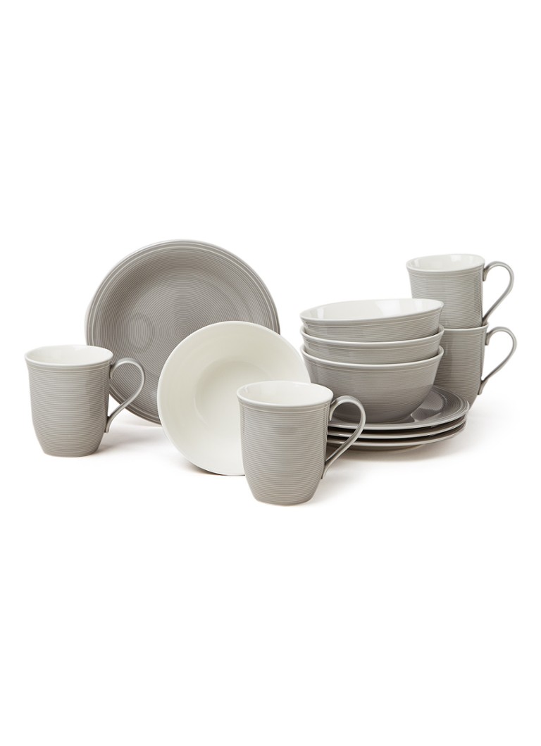 Villeroy And Boch Like Color Loop Serviesset 12 Delig • Lichtgrijs • De