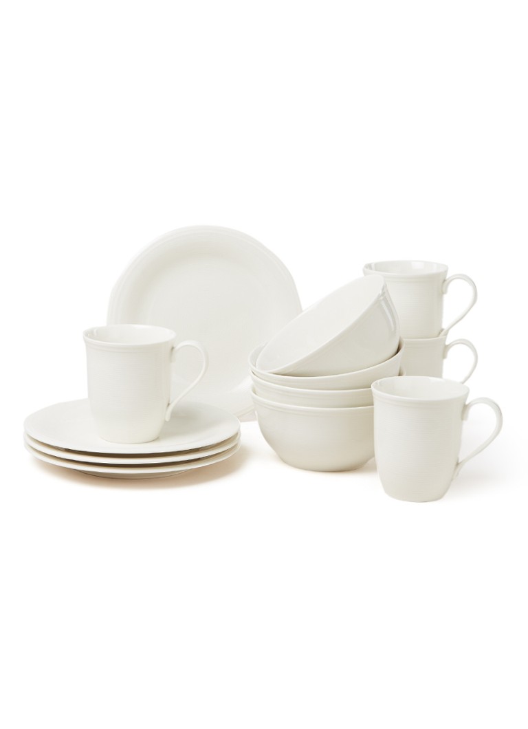 Villeroy And Boch Like Color Loop Serviesset 12 Delig • Wit • De Bijenkorf