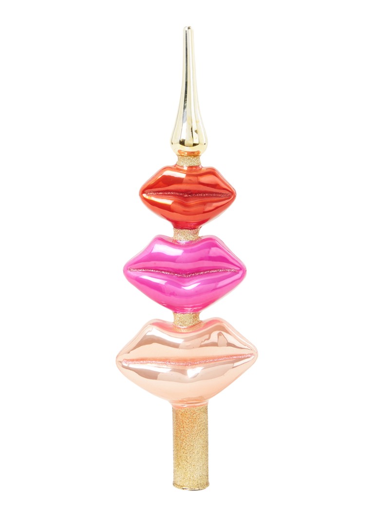 Vondels Tree Topper Glass Lips piek 26 cm • Roze • de Bijenkorf