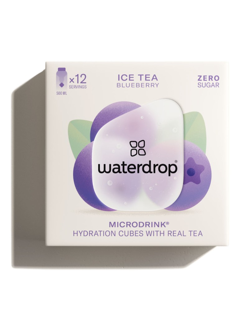 waterdrop Microdrink Ice Tea Blueberry smaaktablet 12 stuks • Paars ...