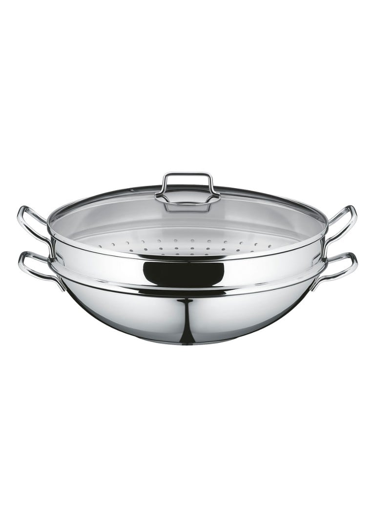 WMF Macao wok 4-delig, 36 cm • Zilver • de Bijenkorf