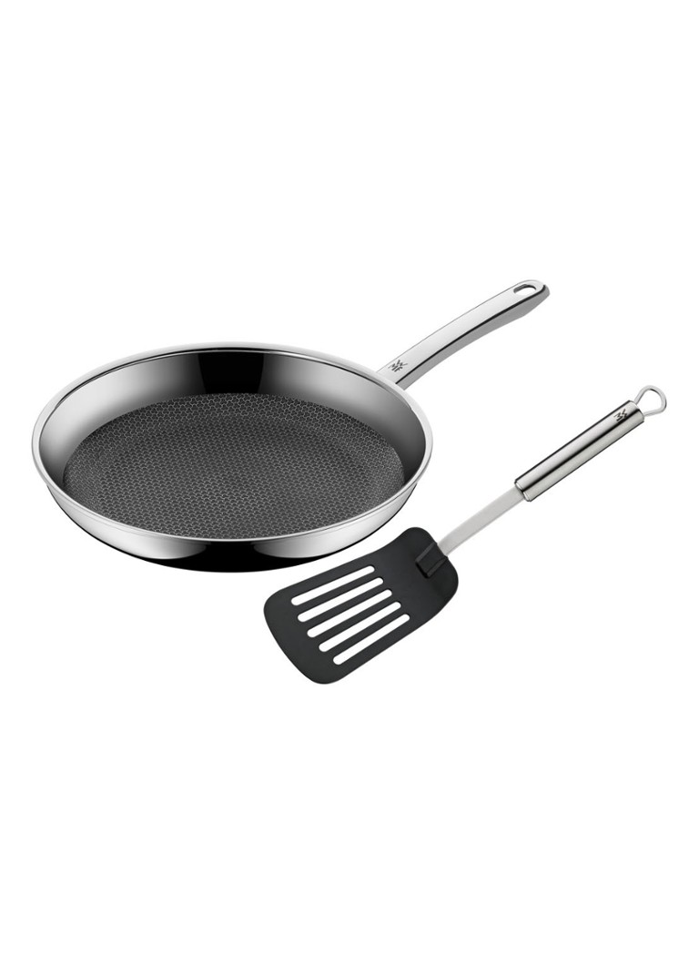 WMF Profi Resist koekenpan met Profi Plus spatel 28 cm • Zilver • de ...