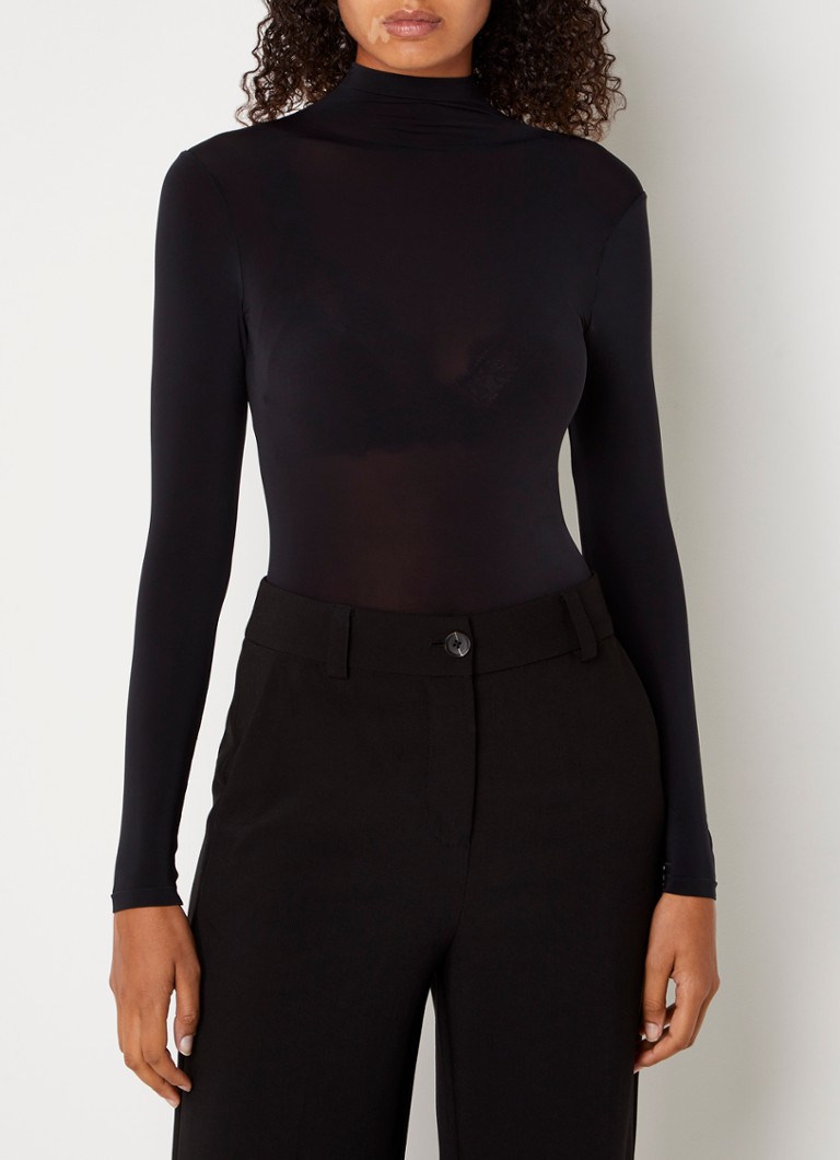 Wolford Buenos Aires stringbody met col • Zwart • de Bijenkorf