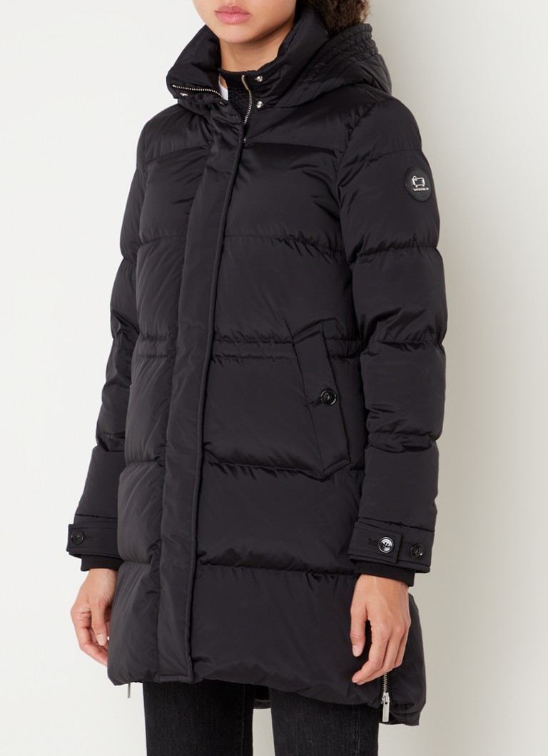 Woolrich Alsea gewatteerde parka met donsvulling met steekzakken • Zwart • de Bijenkorf