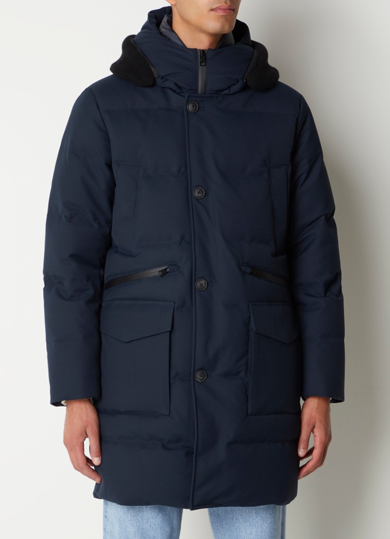 Woolrich Gewatteerde jas met donsvulling en afneembare kraag • Blauw • de Bijenkorf