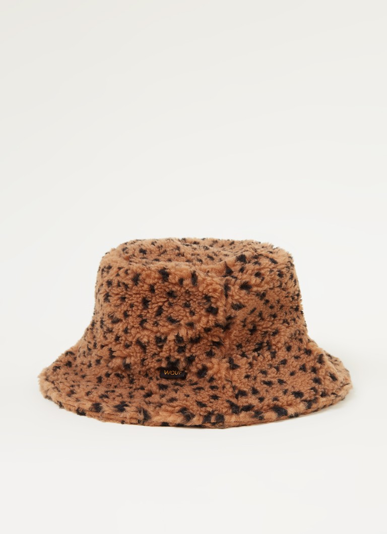 Wouf Toffee bucket hoed van teddy • Cognac • de Bijenkorf