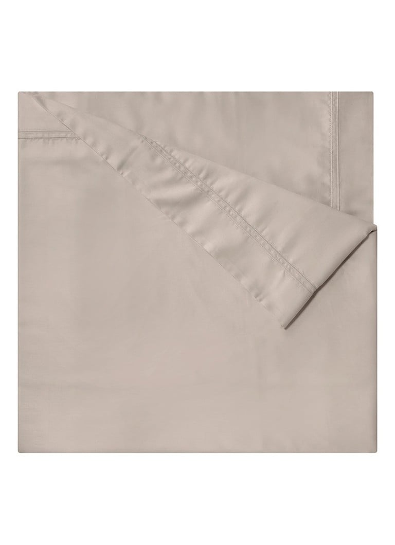 Yves Delorme Triomphe dekbedovertrek van katoensatijn 310TC - exclusief kussensloop • Zand • de ...