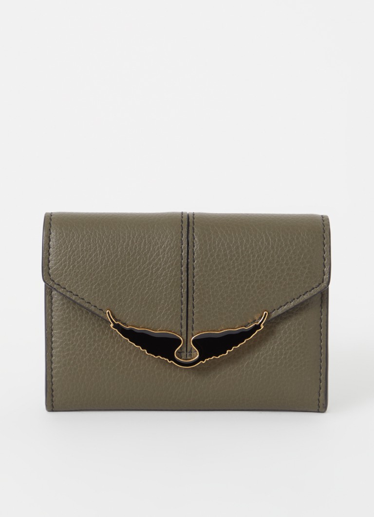 Zadig&Voltaire Borderline Mini portemonnee van leer met logo ...