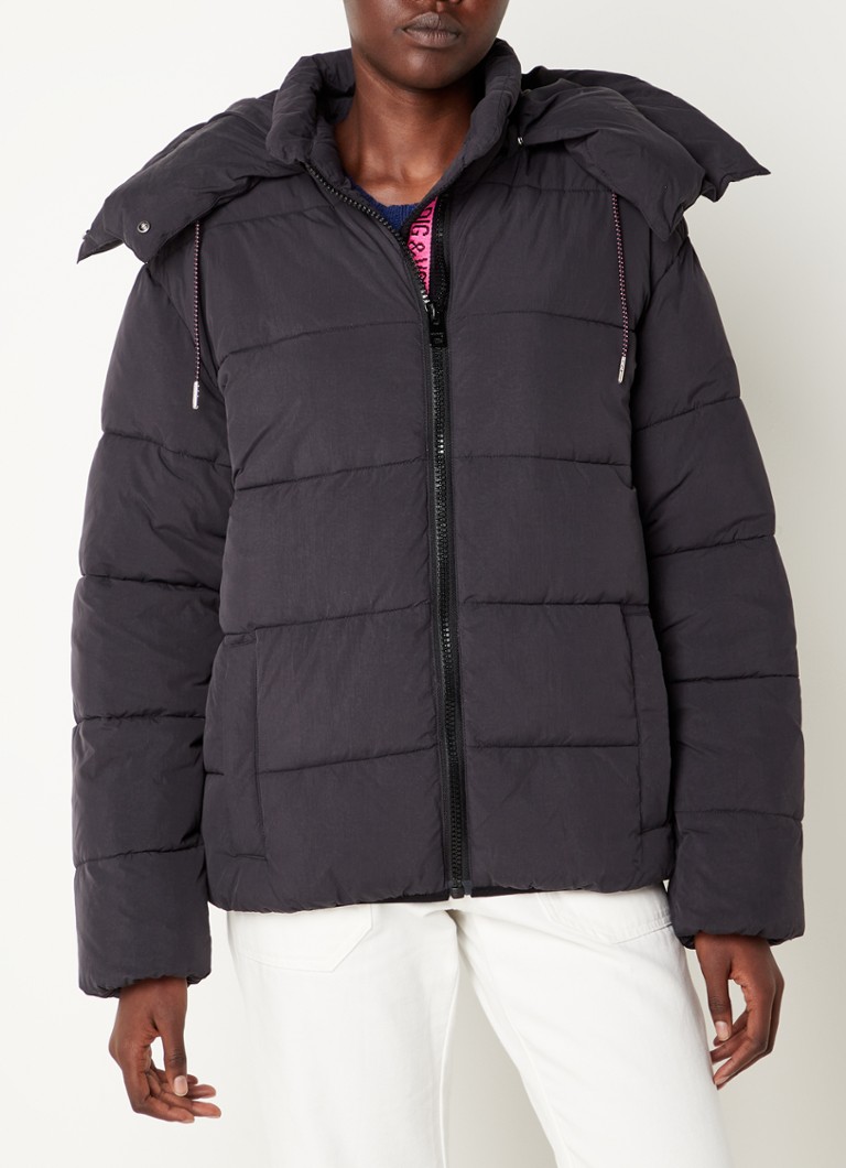 Zadig&Voltaire Kory puffer jack met afneembare capuchon en steekzakken ...