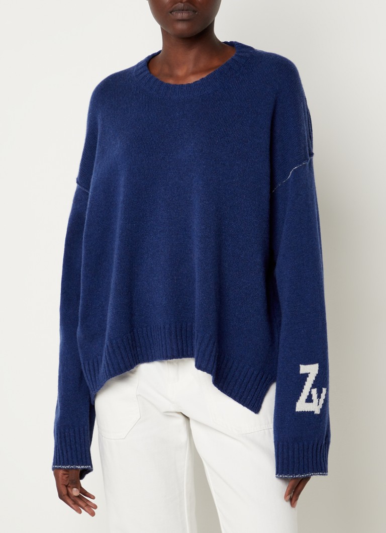Zadig&Voltaire Markus fijngebreide trui van kasjmier met logo ...