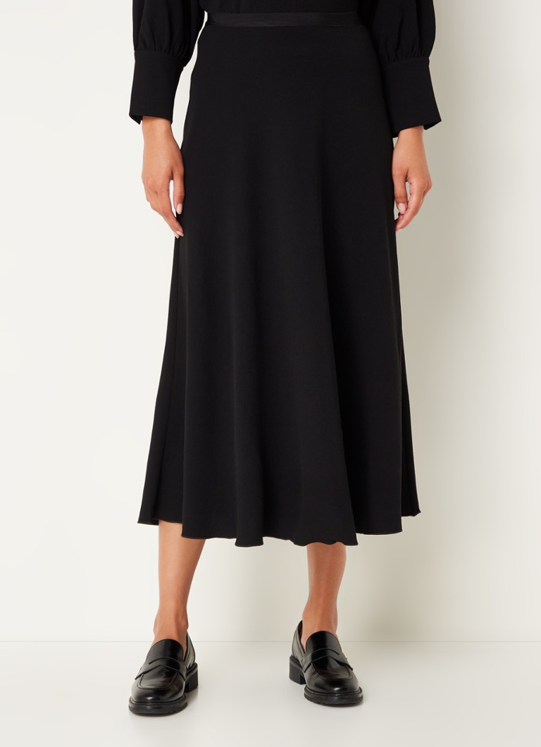 ZENGGI Midi rok met stretch • Zwart • de Bijenkorf