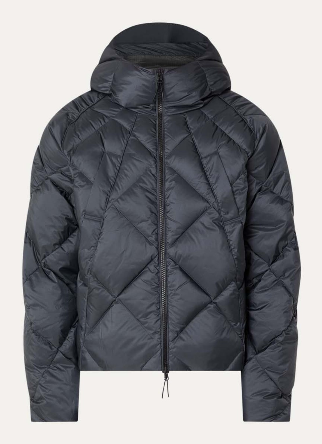 about:blank Puffer jack met donsvulling en quilt patroon • Antraciet ...