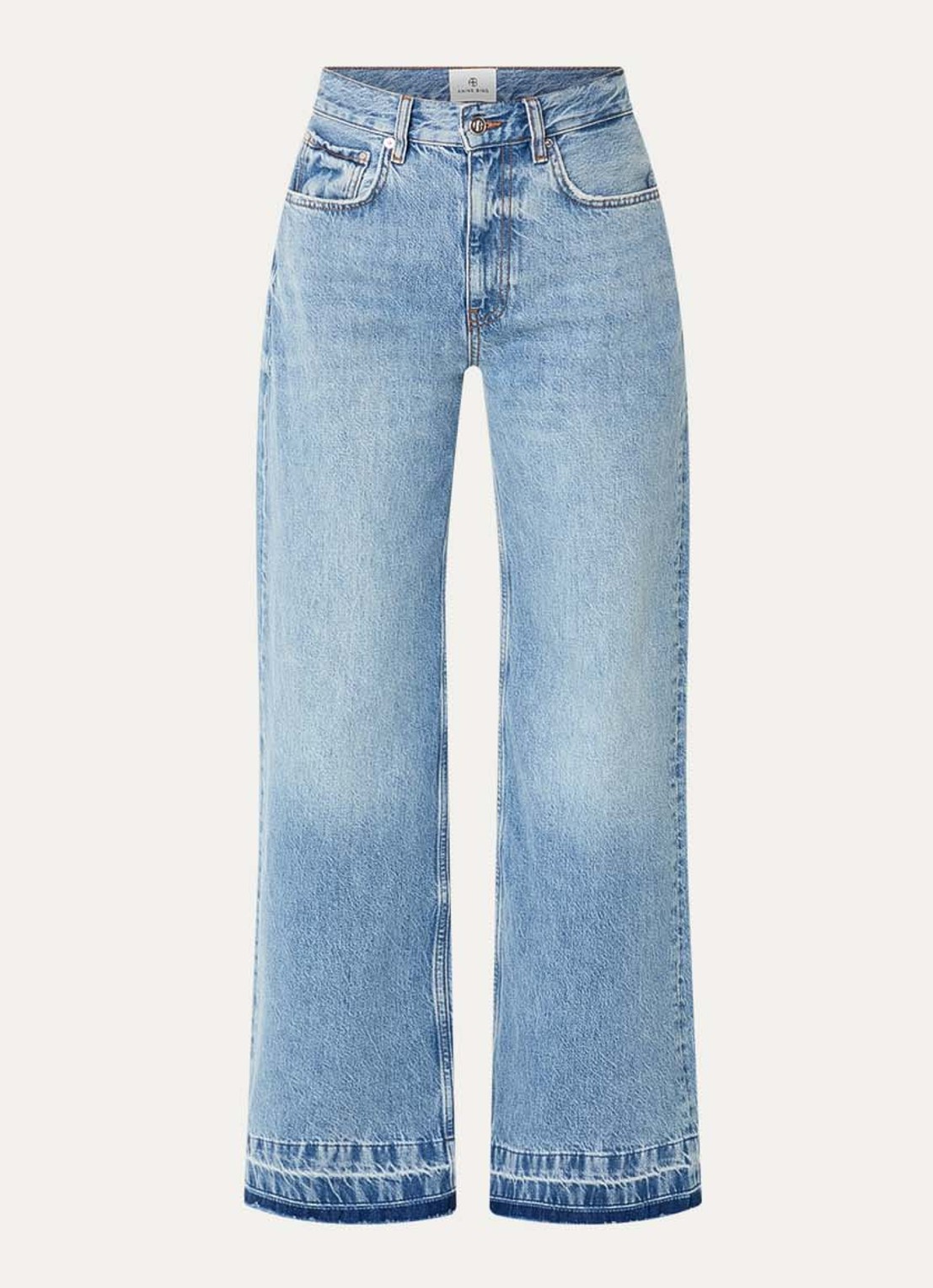 Anine Bing Lewis high waist flared fit jeans met medium wassing • Blauw ...