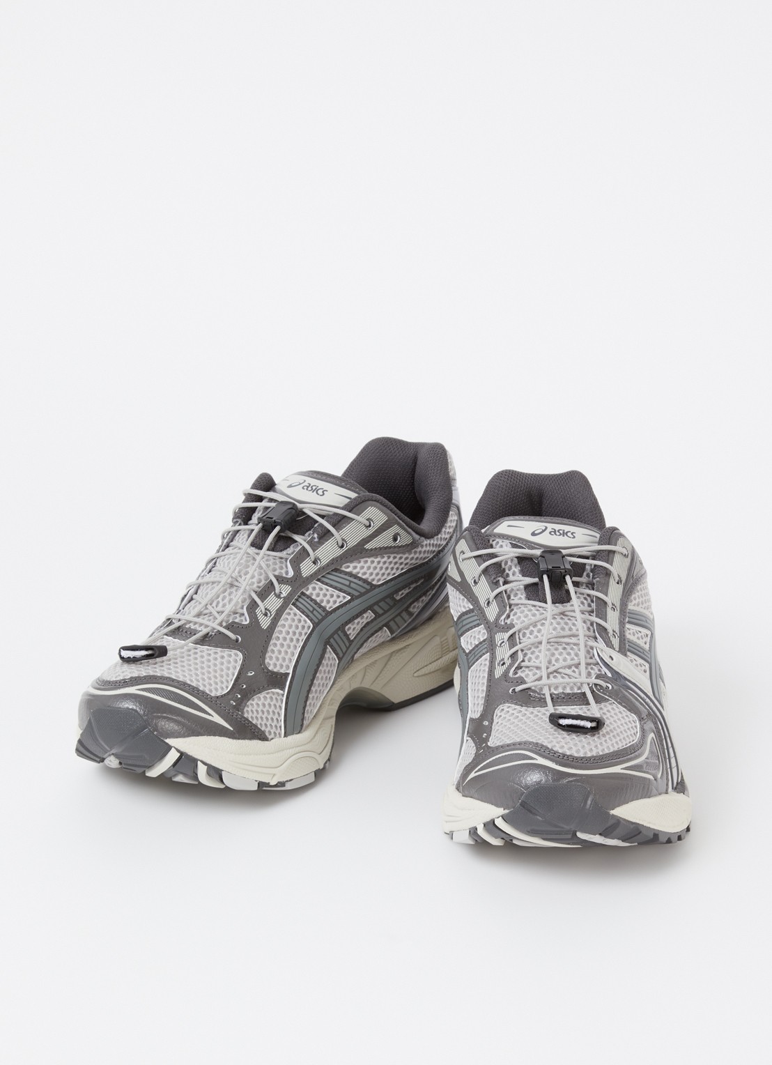 ASICS Gel-Kayano 14 sneaker van mesh met metallic details • Antraciet ...