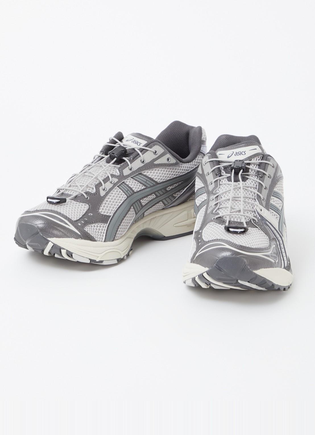 ASICS Gel-Kayano 14 sneaker van mesh met metallic details • Antraciet ...