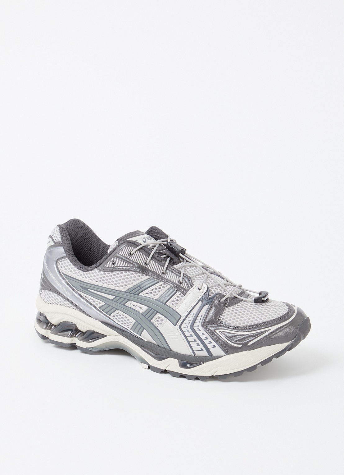 ASICS Gel-Kayano 14 sneaker van mesh met metallic details • Antraciet ...