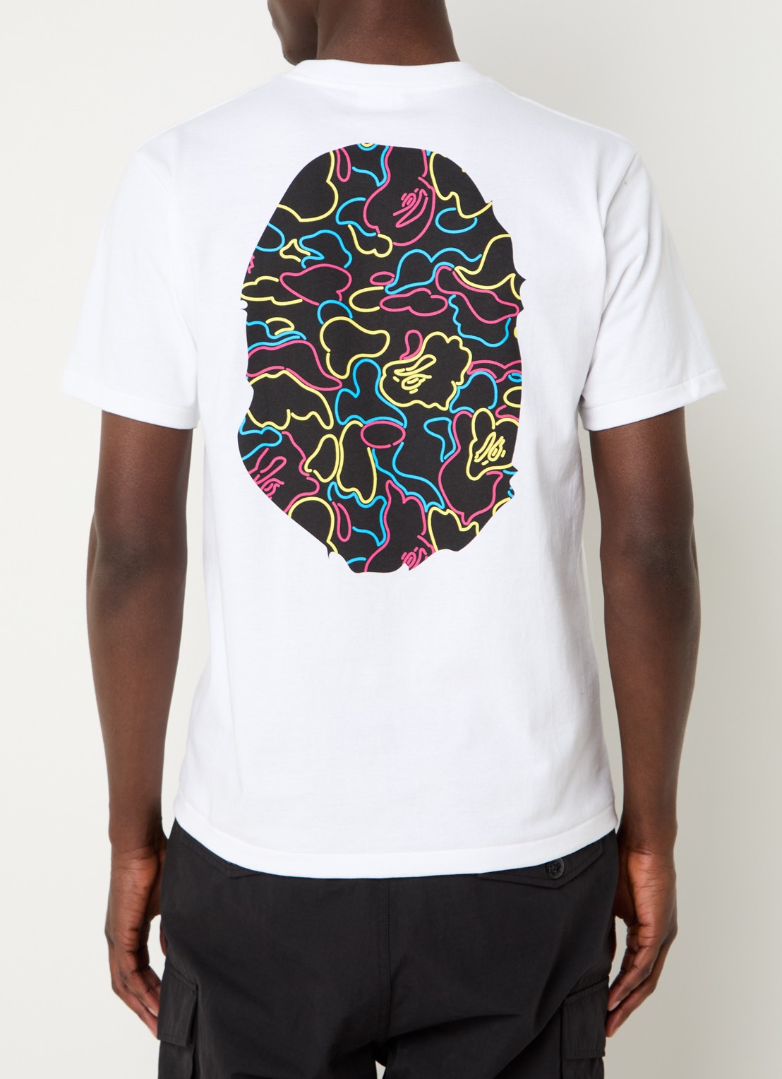 Bape T-shirt met front- en backprint • Wit • de Bijenkorf