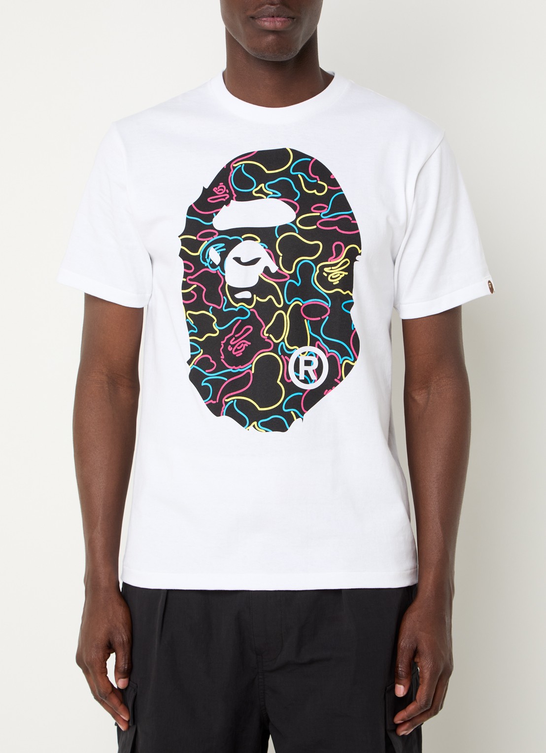 Bape T-shirt met front- en backprint • Wit • de Bijenkorf