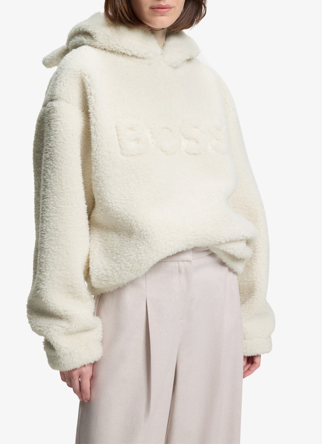 BOSS BOSS x Steiff unisex hoodie van teddy • Wit • de Bijenkorf
