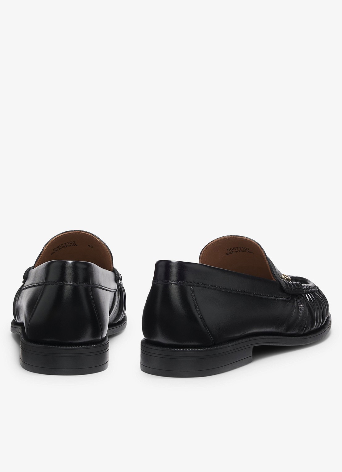 BOSS Mocassin van leer • Zwart • de Bijenkorf