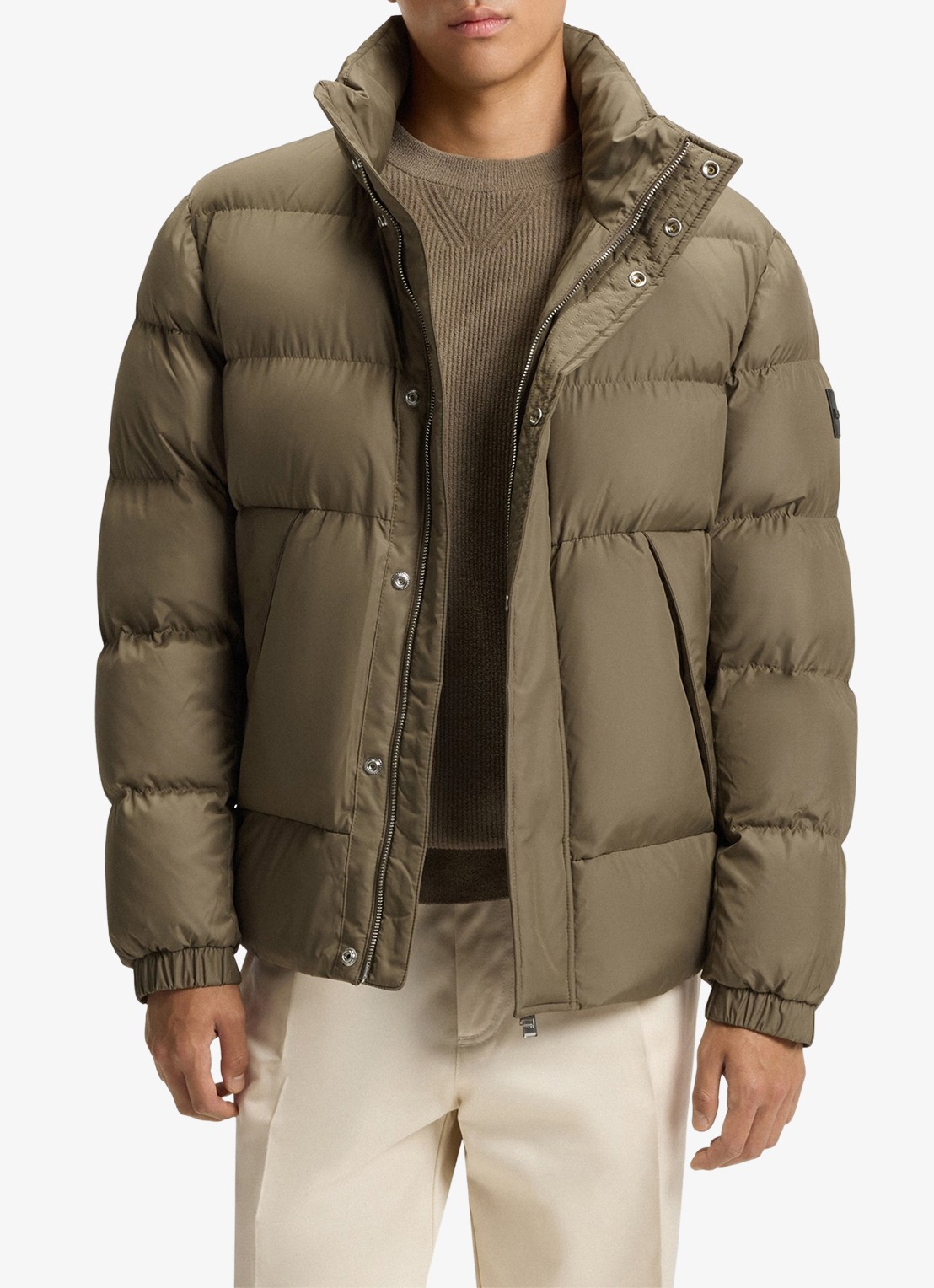 BOSS Puffer jas met logo • Bruin • de Bijenkorf