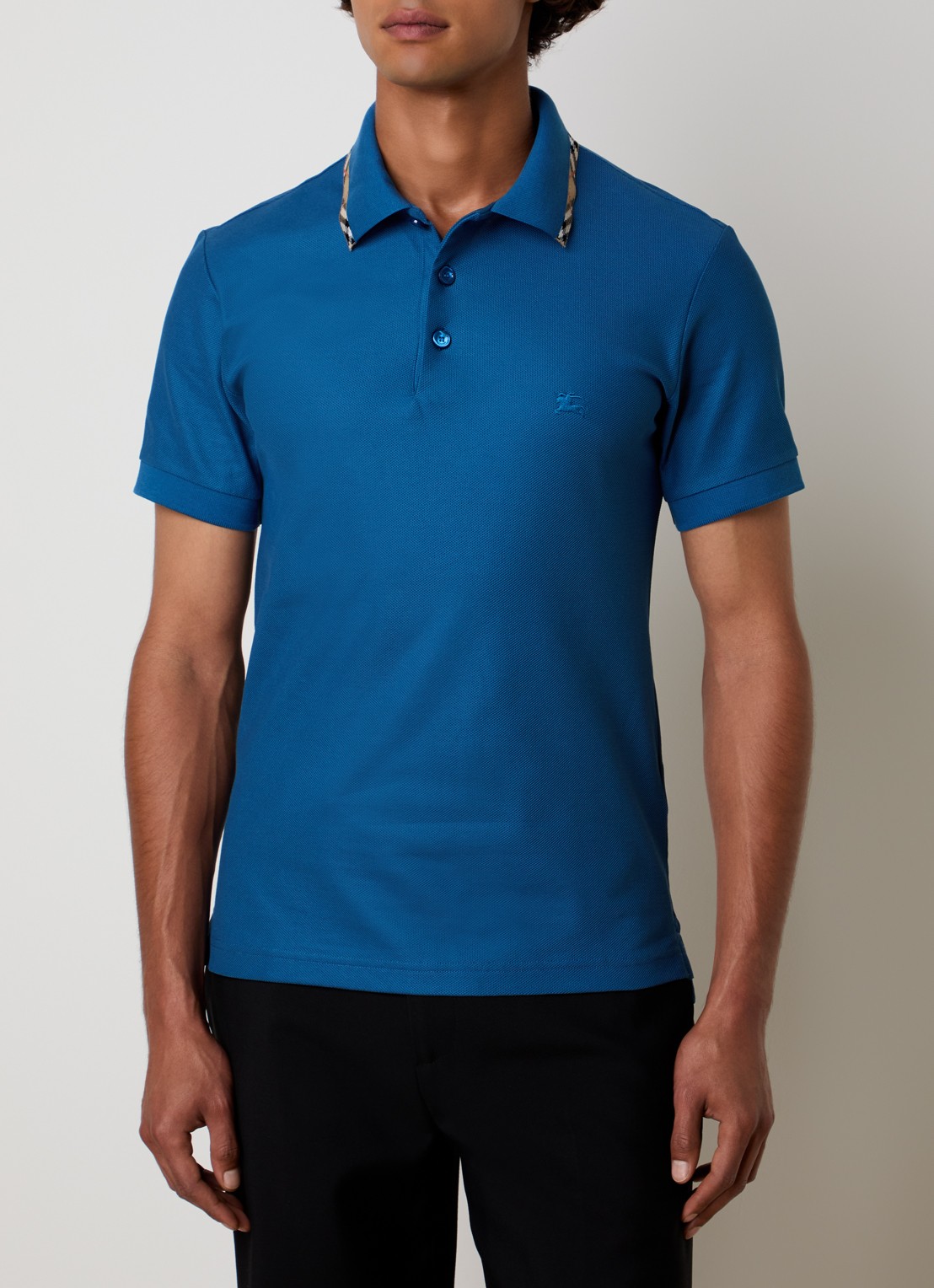 Burberry Eddie regular fit polo met logo • Kobaltblauw • de Bijenkorf
