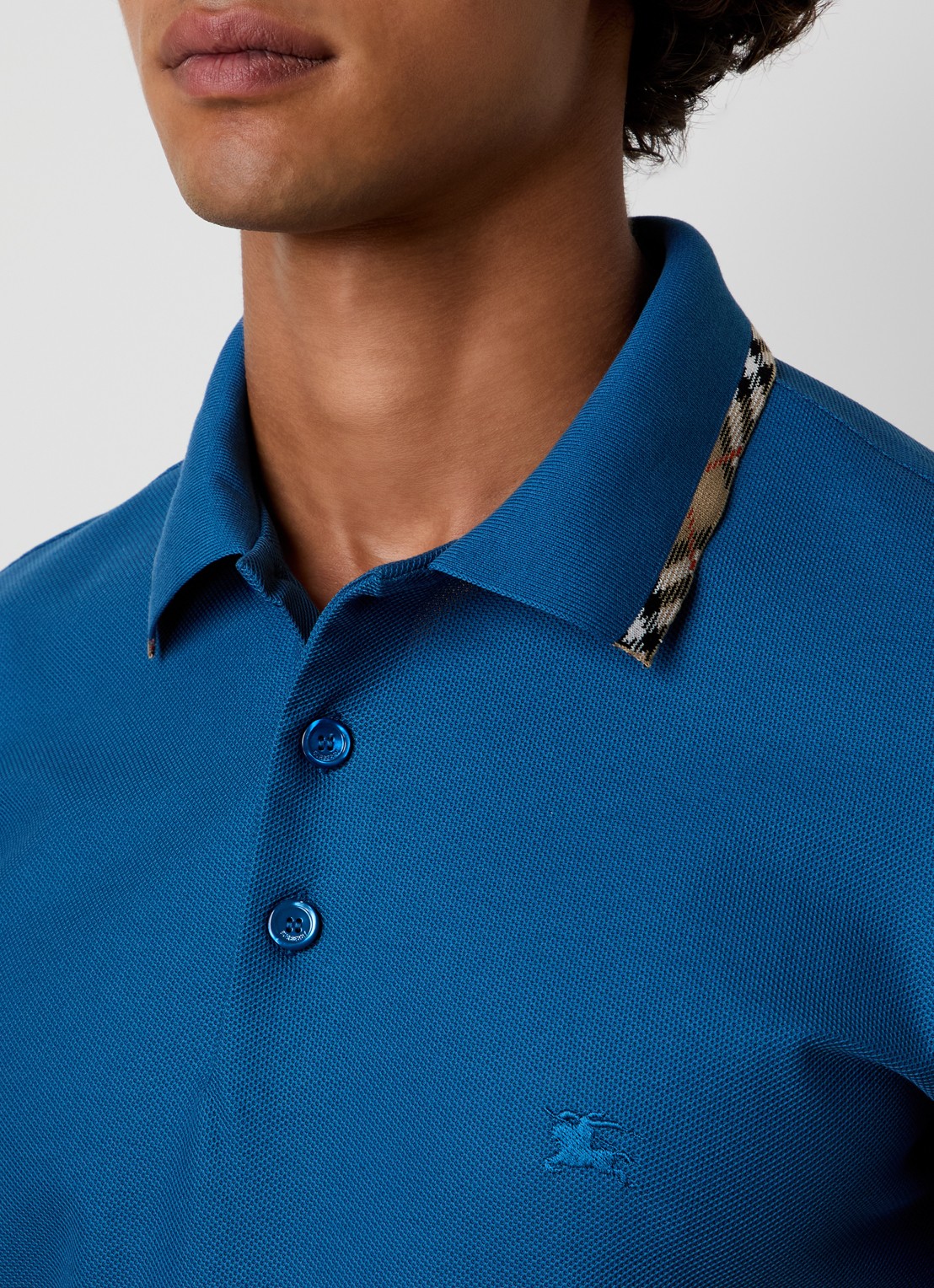 Burberry Eddie regular fit polo met logo • Kobaltblauw • de Bijenkorf