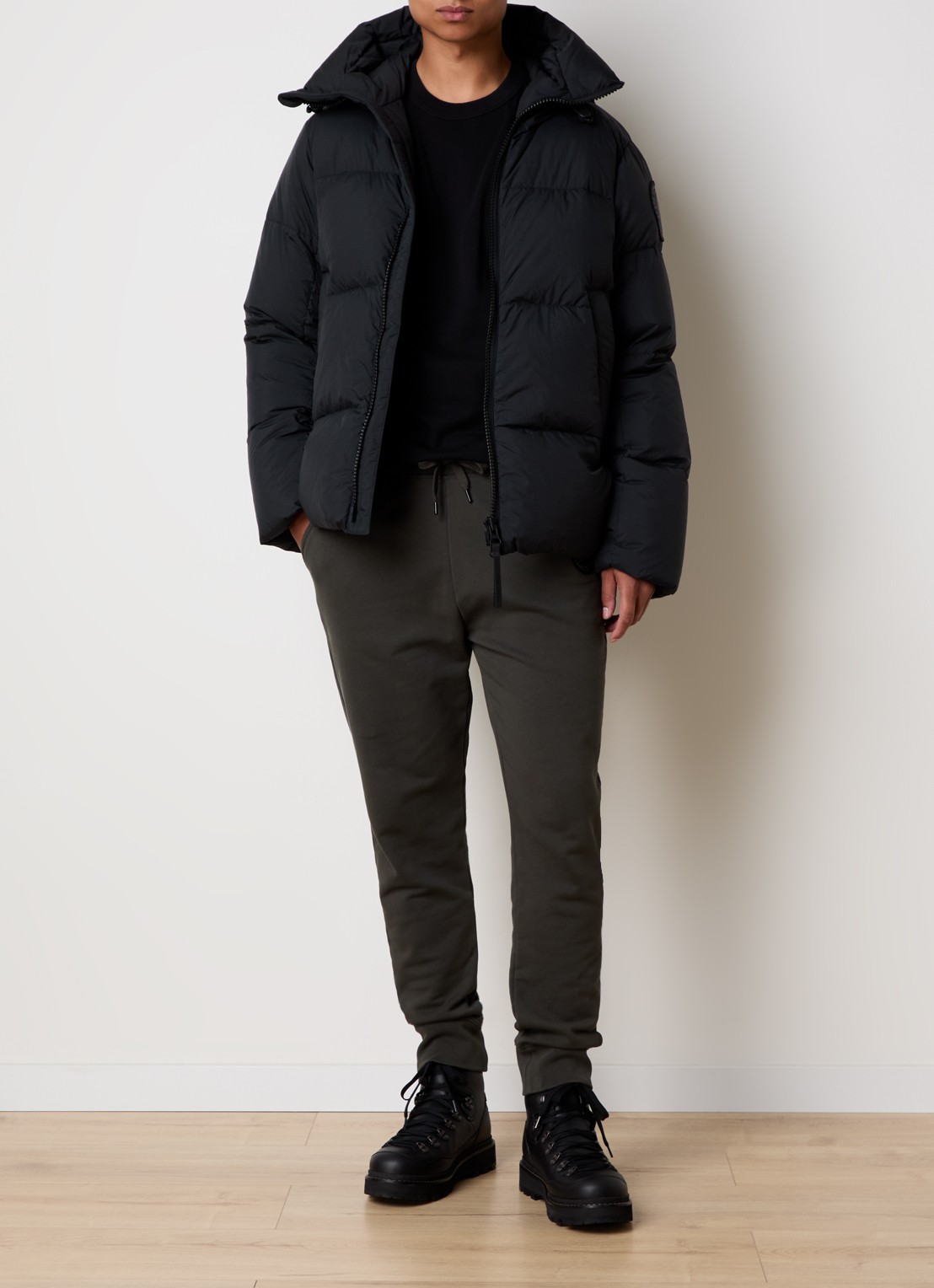 Canada Goose Crofton puffer jack met logo • Zwart • de Bijenkorf