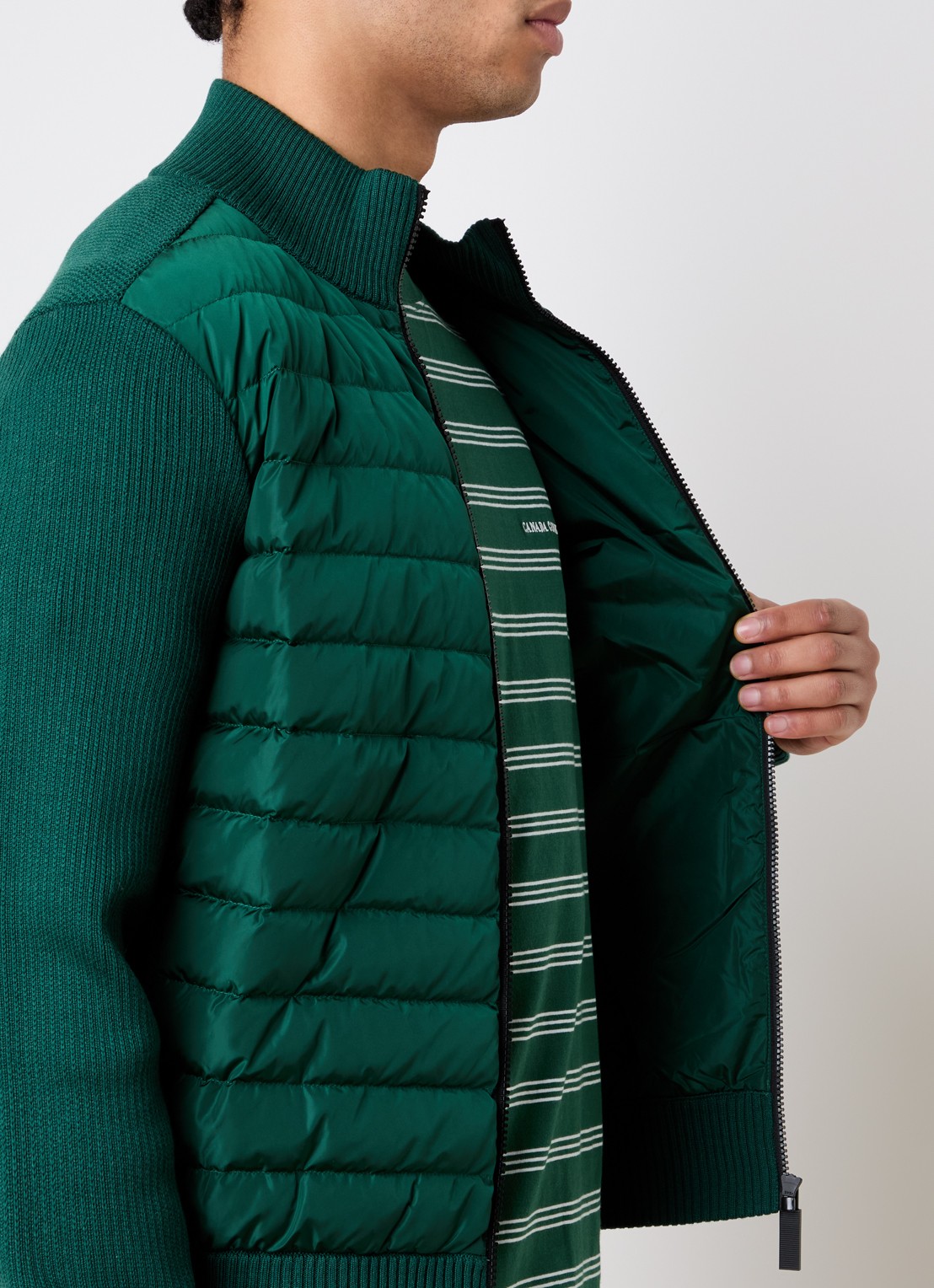 Canada Goose Hybridge jack in wolblend met donsvulling • Groen • de ...