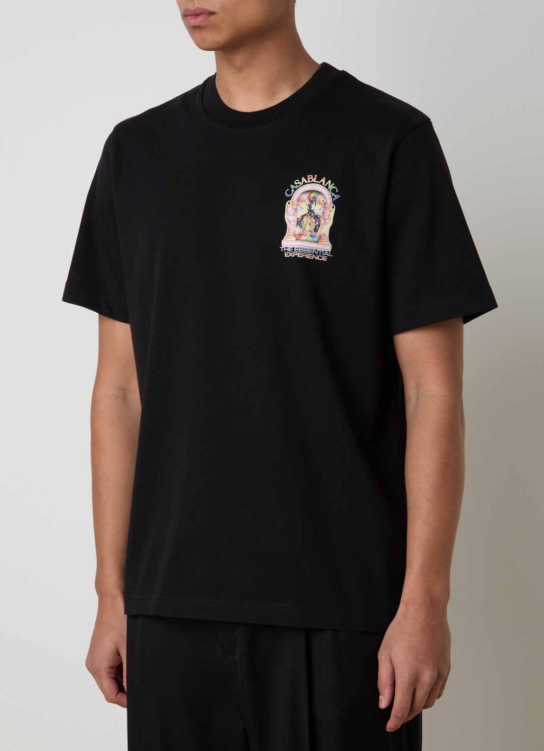 Casablanca Essential T-shirt met logo- en backprint • Zwart • de Bijenkorf